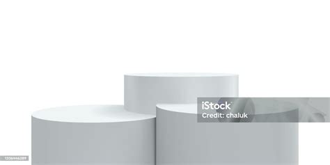 연단 받침대 디스플레이 플랫폼 또는 3d 스테이지 스탠드 벡터 사실적인 데이지 배경 화이트 스튜디오 연단 또는 제품 디스플레이