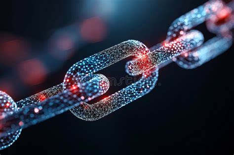 Digital Security Network Concept Represented By Strong Interconnected Chain Symbolizing