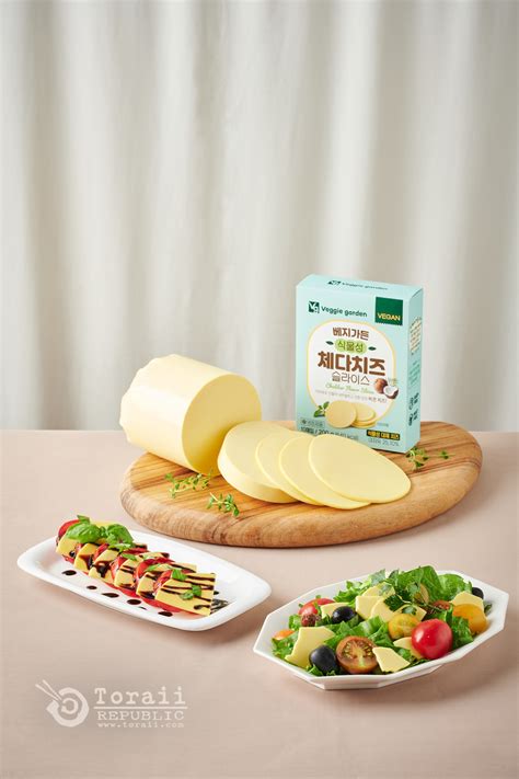 베지가든 식물성 체다치즈 슬라이스 온라인 몰 상세페이지 및 Sns용 사진