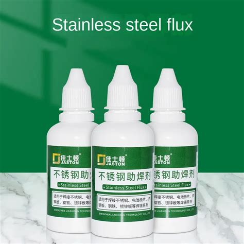 강력한 로진 납땜제 무세척 플럭스 스테인리스 스틸 화이트 플레이트 철 18650 배터리 용접 물 액체 플럭스 50ml