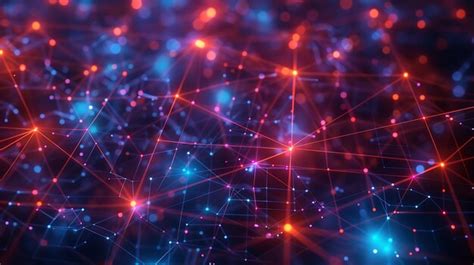 A Computer Generated Image Of A Network Of Connected Lines And Dots Premium Ai Generated Image