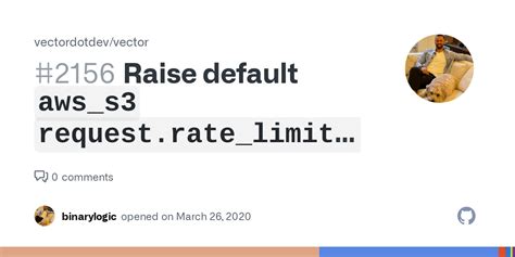 Raise Default `aws S3` `request Rate Limit Num` To 3500 · Issue 2156 · Vectordotdev Vector · Github