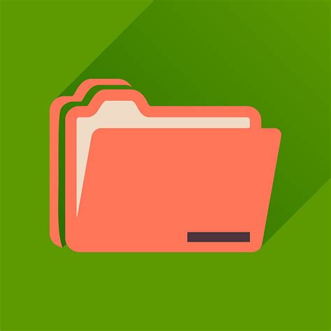 긴 그림자 문서 폴더 벡터와 평면 아이콘 Eps Ai Uidownload