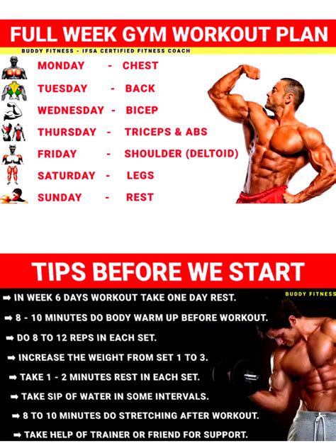 Gym Week Workout Plan Pdf