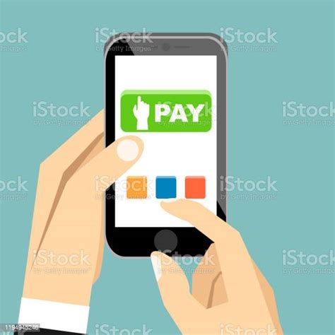 모바일 결제 개념 벡터 그림입니다 Nfc 지불 기술 스마트 폰을 통해 송금 온라인 뱅킹 및 쇼핑 전자 상거래 개념에 대한 스톡 벡터 아트 및 기타 이미지 Istock