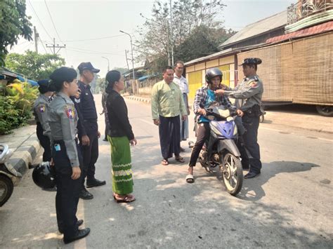 မယ်စဲ့မြို့နယ်တွင် ယာဉ်အန္တရာယ်ကင်းရှင်းစေရေး ယာဉ်စည်းကမ်း၊ လမ်းစည်းကမ်း စစ်ဆေးဆောင်ရွက