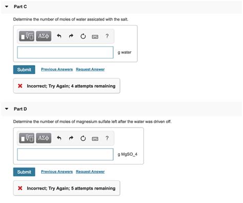 Solved Moles And Chemical Formulas Experiment Moles And Chegg Com