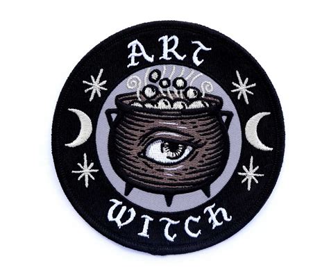 Art Witch Embroidered Patch Madam Clutterbuckets Neurodiverse Universe