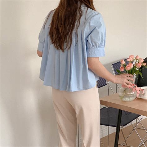 여리여리한무드and예쁜실루엣 킨나 플리츠 블라우스 에이블리