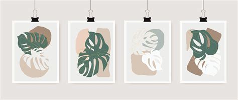 골드 모양의 열대 자연 잎 세트 플로럴 엘리먼트 기하학적 디자인 0명에 대한 스톡 벡터 아트 및 기타 이미지 0명 갈색 개체 그룹 Istock