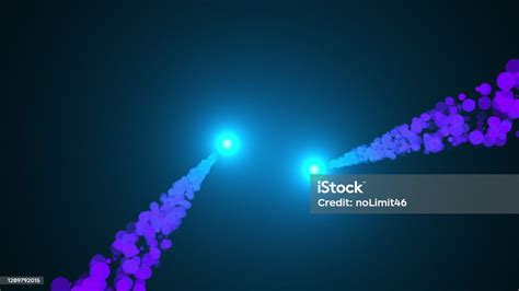 반짝이는 입자에서 나선형 흔적이있는 조명을 실행 컴퓨터가 생성 밝은 배경3d 렌더링 3차원 형태에 대한 스톡 사진 및 기타