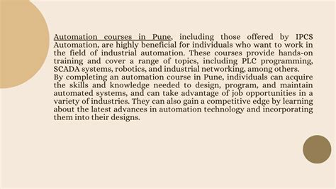 Ppt Automation Course In Pune Ipcs Automation Powerpoint Presentation Id12006282