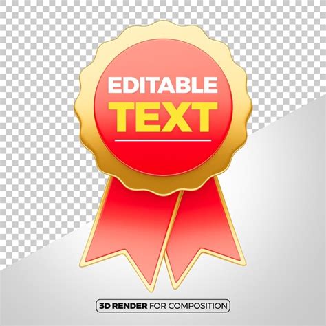 Premium Psd 3d Red And Golden Ribbon Template With Editable Text