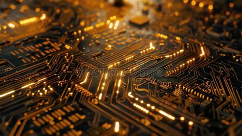 A Detailed View Of A Computer Circuit Board With Various Components And