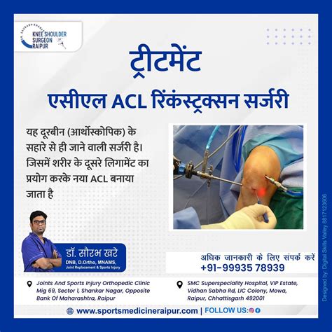 Best Acl Reconstruction Surgery In Raipur Dr Saurabh Khare By