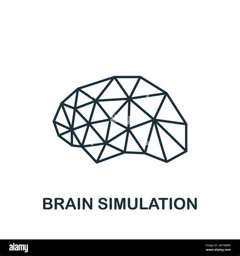 Brain Simulation Icon Monochrome Simple Smart Technology Icon For Templates Web Design And