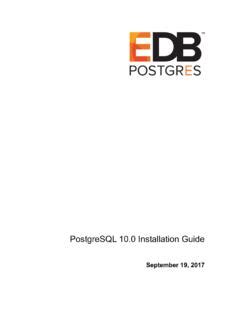 PostgreSQL Installation Guide EnterpriseDB Postgresql Installation