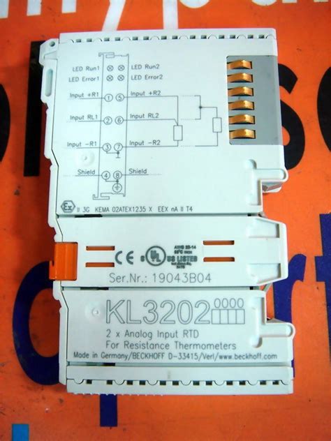 BECKHOFF 2 X ANALOG INPUT RTD MODULE KL3202