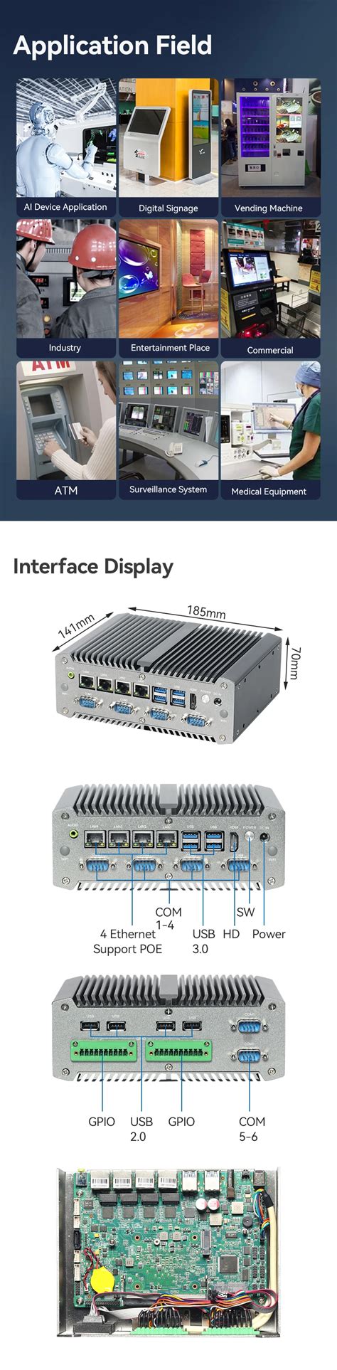 Industrial Mini Pc In Tel Core I I I Ddr Usb Rs Lan Hd Mi Gpio Com Wifi G G Module