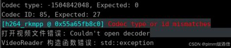 Ffmpeg中avcodecopen2函数报错codec Type Or Id Mismatches Csdn博客