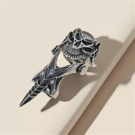 The Men Thing Ring For Men Gothic Dragon Head Knuckle Joint Full Fin