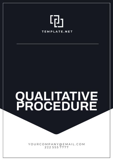 Free Qualitative Procedure Template To Edit Online