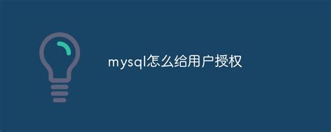 mysql怎么给用户授权 叮当号