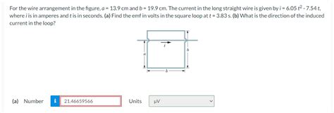 Solved For The Wire Arrangement In The Figure A Cm And Chegg Com