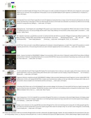 Advanced View Of Atmega Microcontroller Projects List At Mega Avr PDF