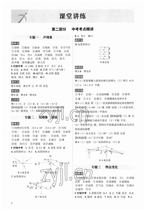 2023年中考响云箭物理安徽专版答案——青夏教育精英家教网——