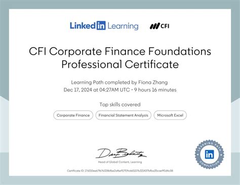 Fiona Zhang On Linkedin Certificate Of Completion
