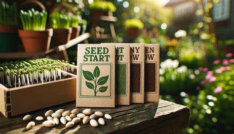Premium Ai Image Closeup Photo Of Blank Organic Seed Packets