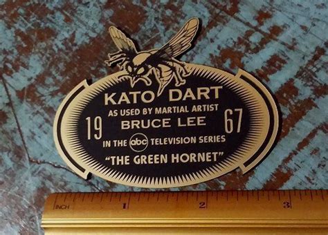 Custom 1967 Kato Dart Display Placard Green Hornet Tv Series Bruce Lee
