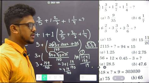 Simplification Complete Concept And Trick Fraction Sum Bodmas Part 2 By Biju Sir