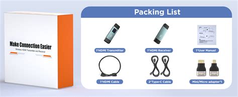 2025 Upgraded Wireless Hdmi Transmitter And Receiver Led Display 4k Decode 1080p