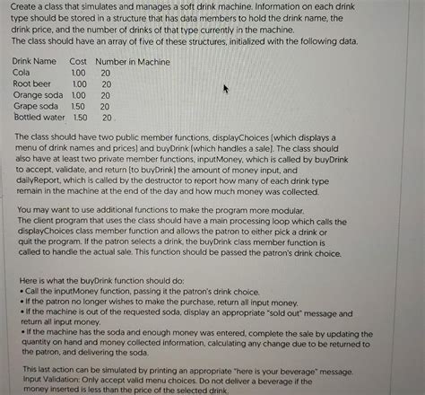 Solved Create A Class That Simulates And Manages A Soft Chegg