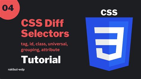 4 Css Selectors Examples Tag Id Class Grouping And More Css Beginner Tutorial Bangla Youtube