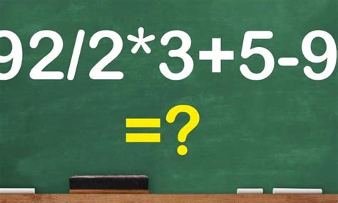 Iq Test Math Evaluate Your Knowledge By Solving This Math Riddle 92÷2×