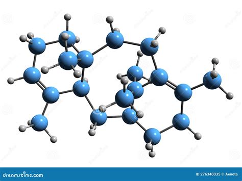 3d Image Of Taxadiene Skeletal Formula Stock Illustration Illustration Of Pathway