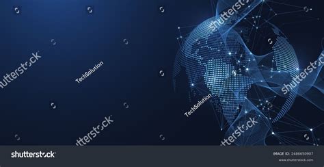 Global Network Connection Concept Big Data Stock Vector Royalty Free