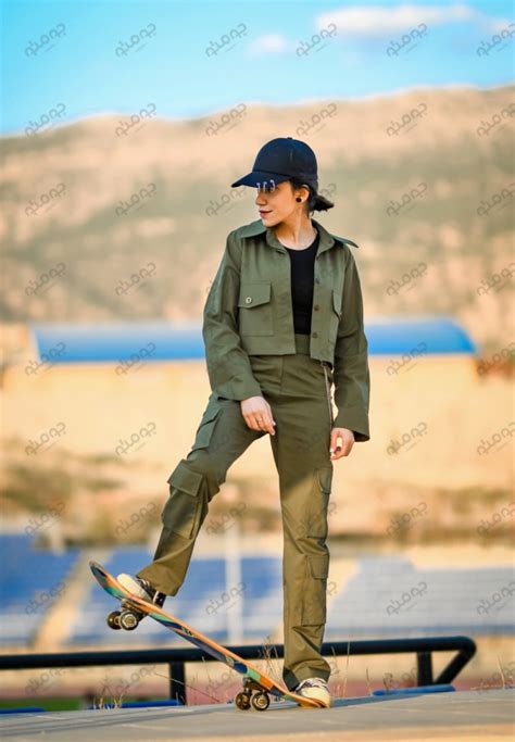 ست شلوار شیش جیب و کت دخترانه خرید کت شلوار تامبوی سبز ارتشی