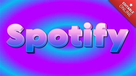 Spotify Cosmic 3d Text Effect Generator