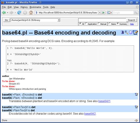 1 Documentation Of Library Base64pl The Example Is Described In