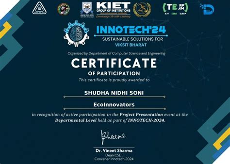 Shudha Nidhi Soni On Linkedin Innotech2024 Ecoinnovators Innovation Teamwork Sustainability