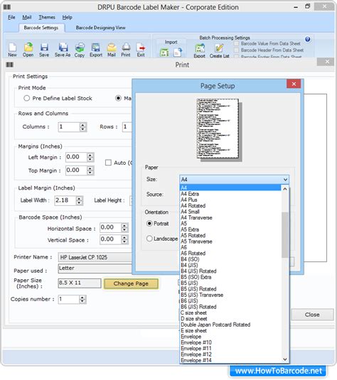 Barcode Print Settings Using Manual Mode Howtobarcode