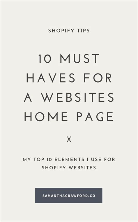 Top 10 Must Haves For Your Ecommerce Websites Home Page Samantha