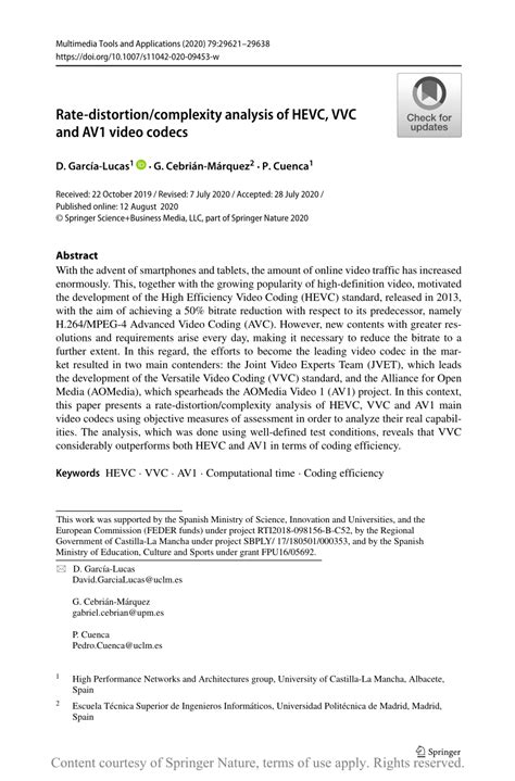 Rate Distortioncomplexity Analysis Of Hevc Vvc And Av1 Video Codecs Request Pdf