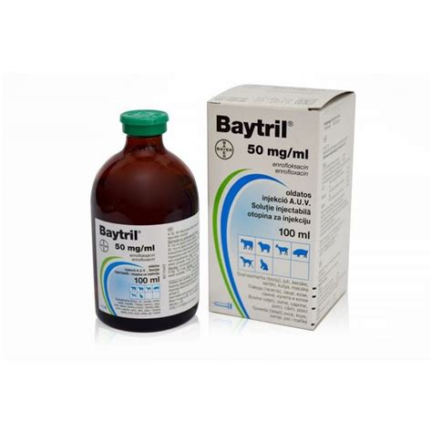 Baytril 50 Mg Ml Enrofloxacin 100 Ml