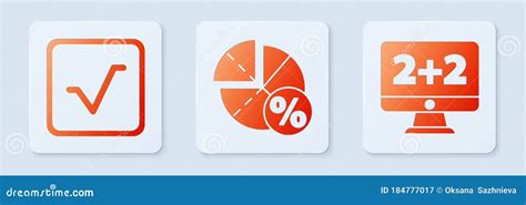 Set Graph Schedule Chart Diagram Square Root And Equation Solution White Square Button