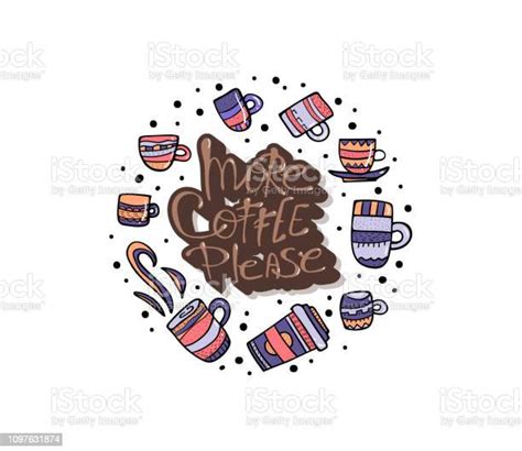 더 많은 커피 글자를 하시기 바랍니다 벡터 일러스트입니다 0명에 대한 스톡 벡터 아트 및 기타 이미지 0명 개체 그룹 낙서 드로잉 Istock